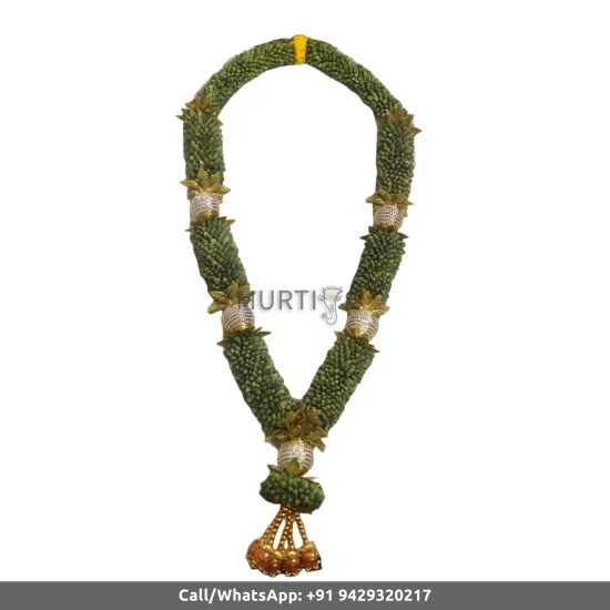 Wedding Mala-Green Gold Cardamom Garland-Marriage Couples Mala-Mala For ...