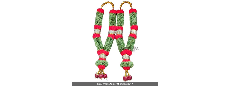 South Indian Wedding Garland-Green Cardamom with red color string ...
