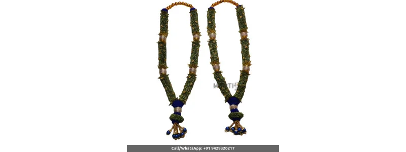 South Indian Wedding Garland-Green Cardamom with blue color string ...