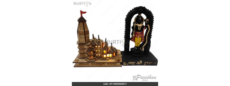 Ram Lalla Made with Resin with Ram temple with High Quality and full ...